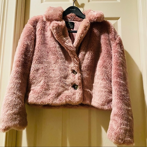 Free People | Jackets & Coats | Free People Pink Fuzzy Cropped Jacket ...
